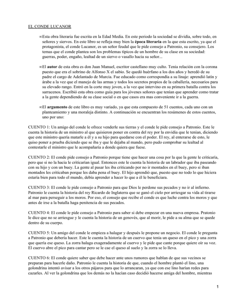 EL CONDE LUCANOR
