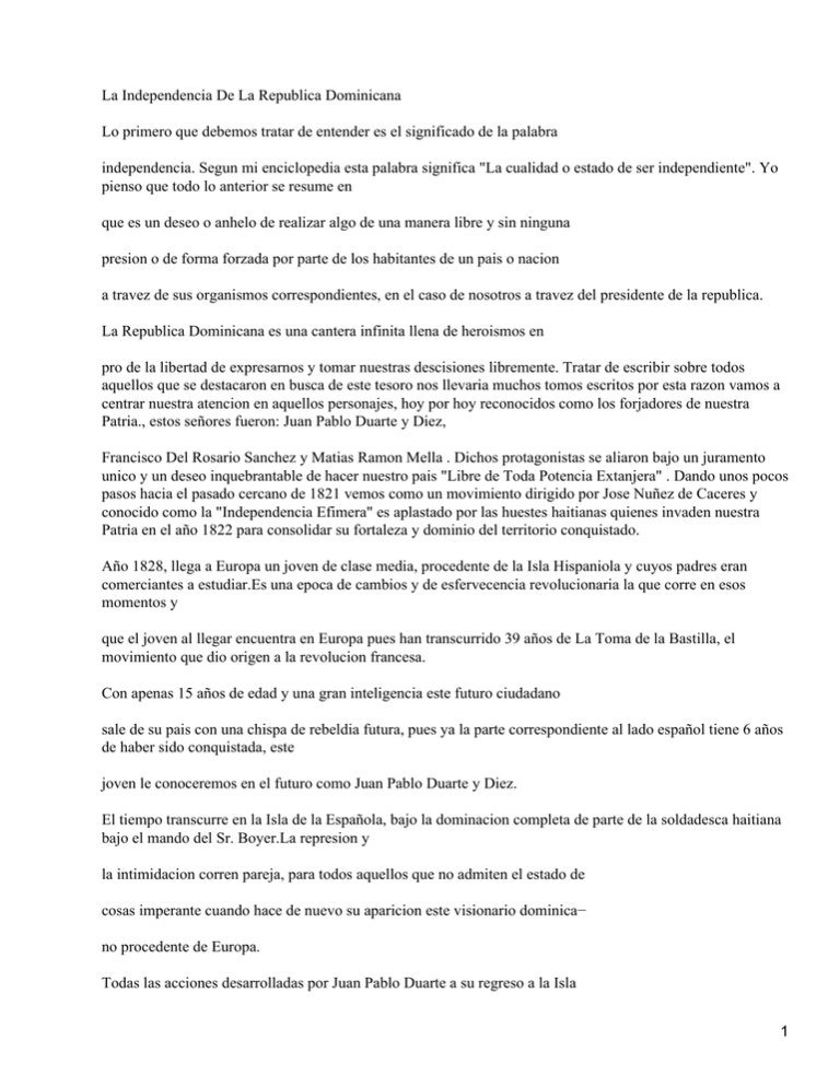 Independencia de la República Dominicana