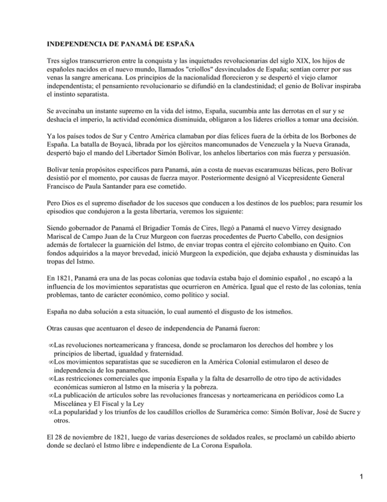 Independencia de Panamá