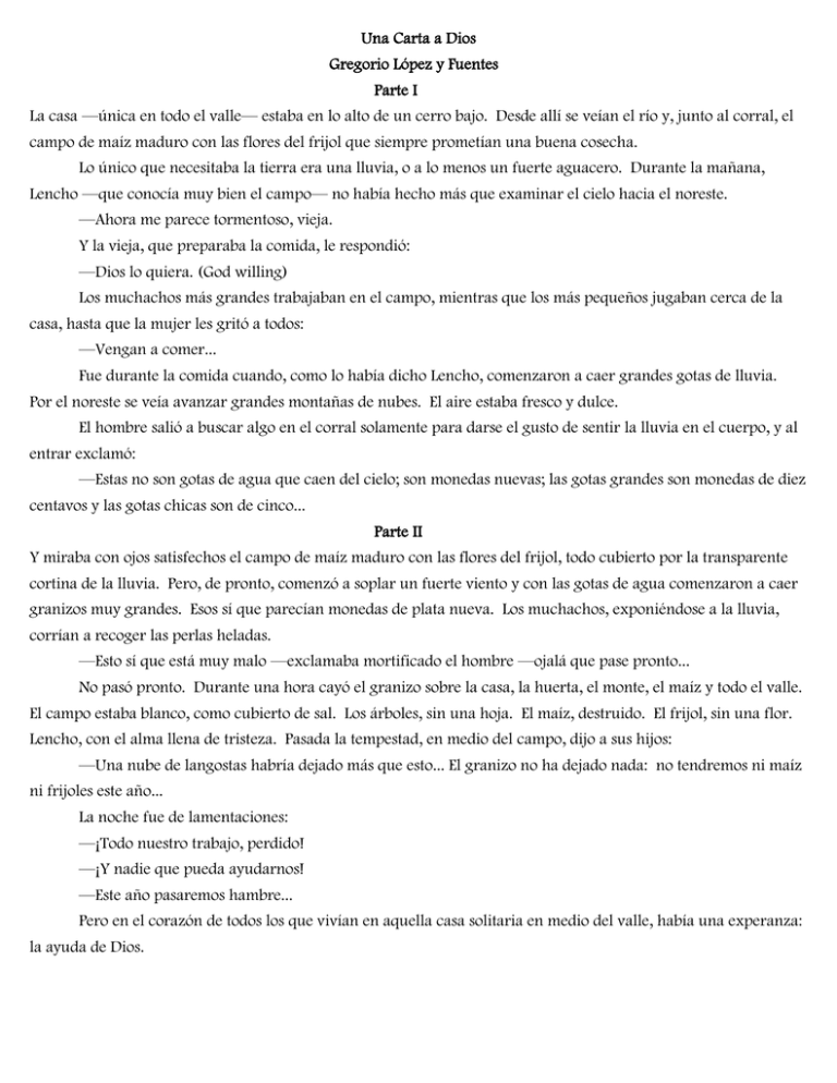 Una Carta a Dios - Arapahoe High School