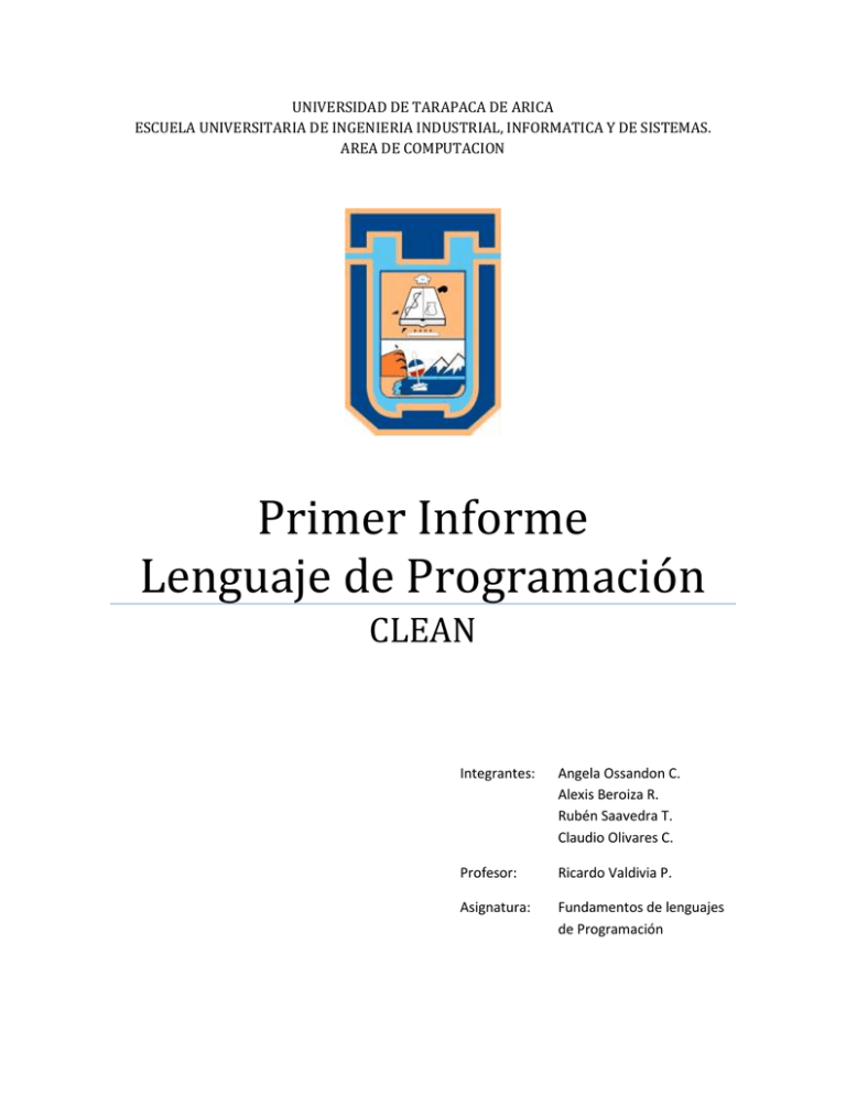 Primer Informe Lenguaje de Programación