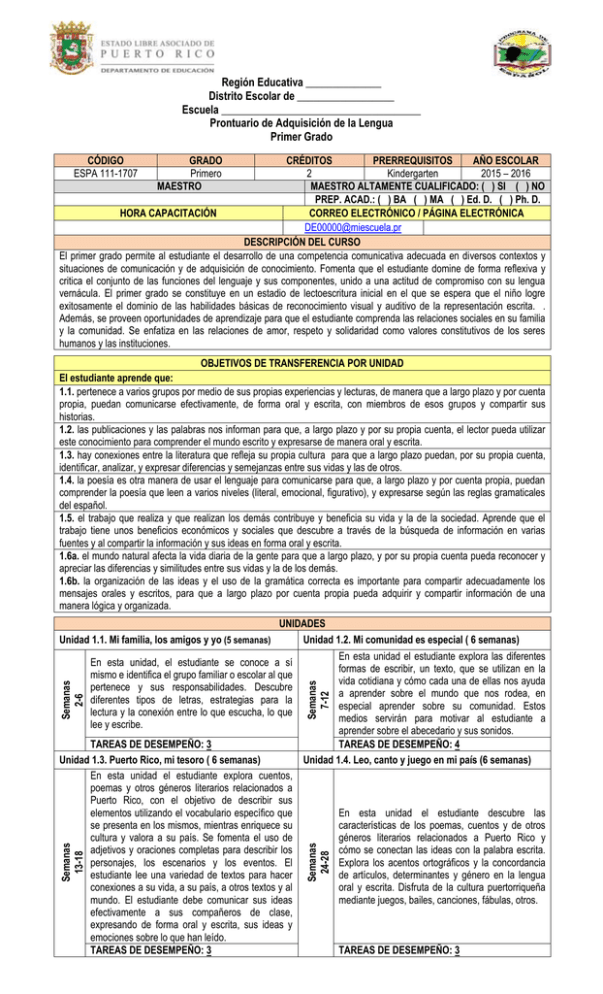 Prontuario-1mer-grado-Adquisicion de la Lengua-2015-2