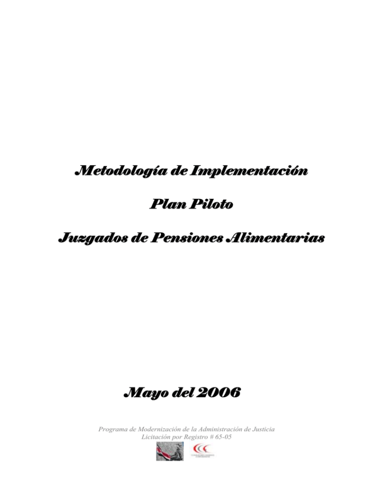 Metodología de Implementación del Plan Piloto