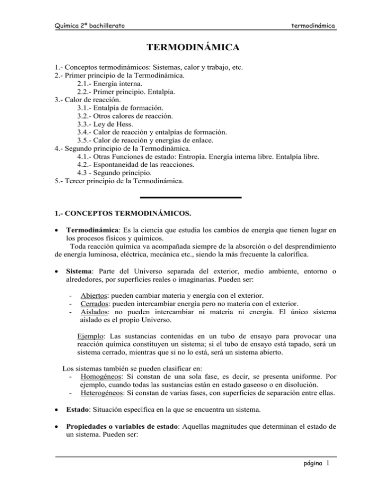 TERMOQUIMICA - Departamento de Física y Química