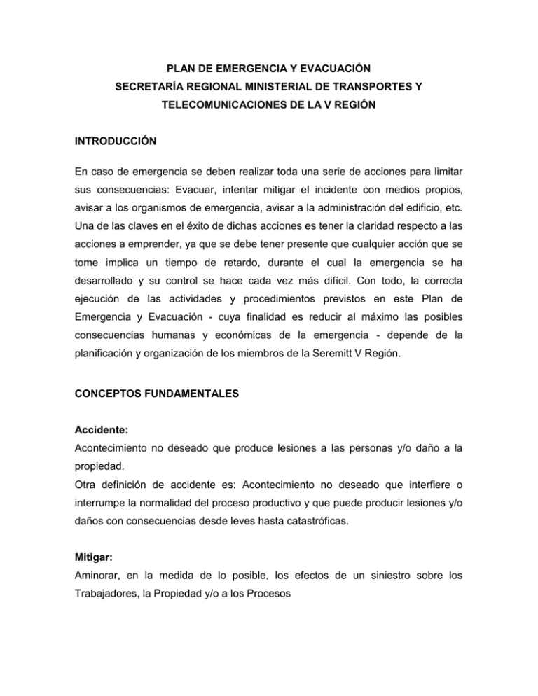 PLAN DE EMERGENCIA Y EVACUACIÓN