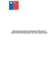 Solicitud para emitir permisos/certificados CITES de exportación