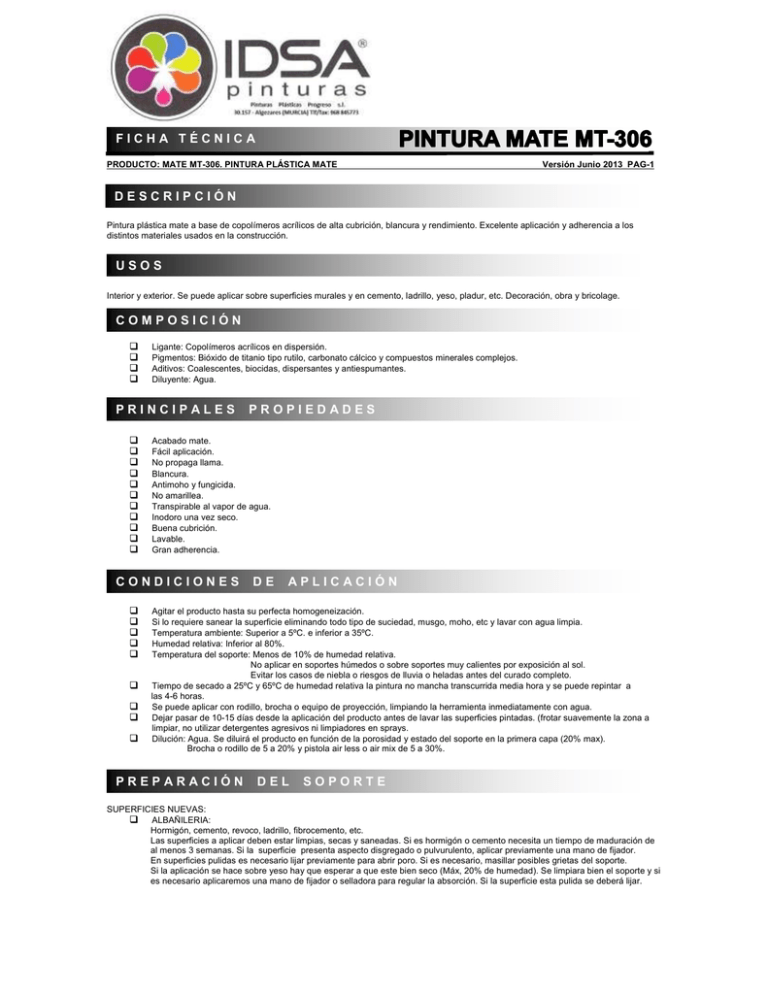 FICHA TECNICA MATE MT