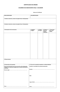 Instructivo de llenado de certificado de origen CAFTA DR