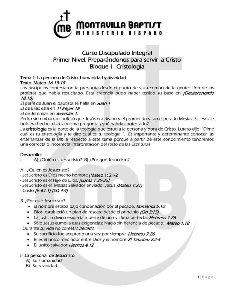 Curso Discipulado Integral