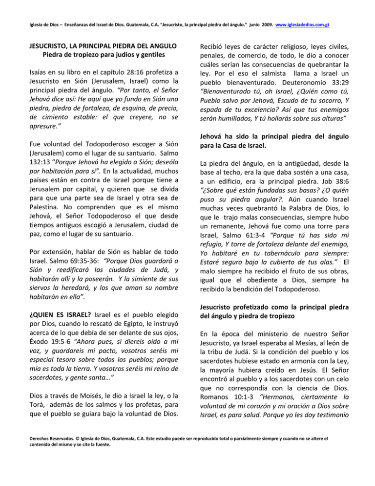 la principal piedra del ángulo