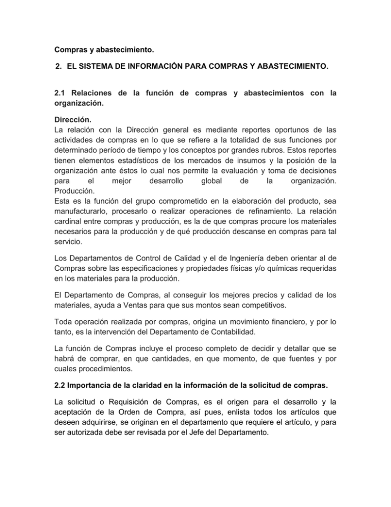 Compras y abastecimiento unidad 2