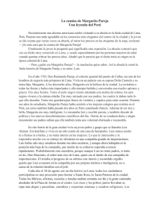 La Camisa de Margarita» de Ricardo Palma
