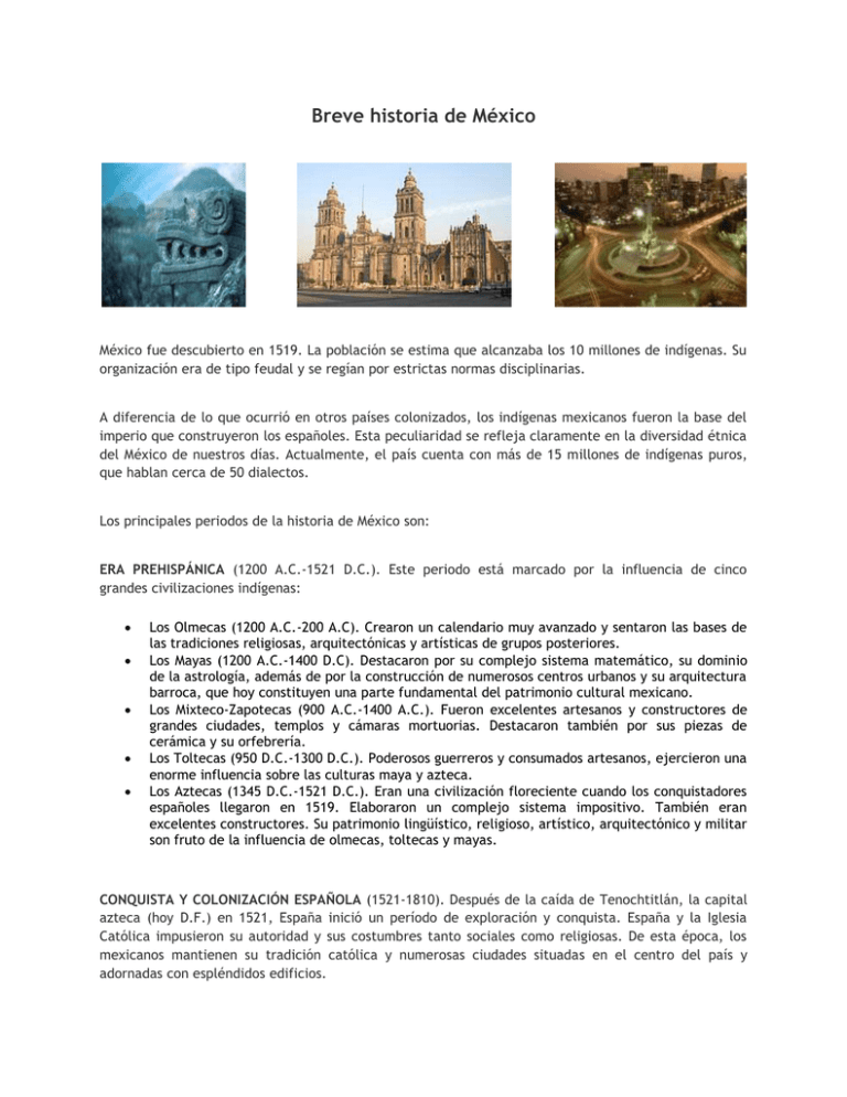 Breve historia de México
