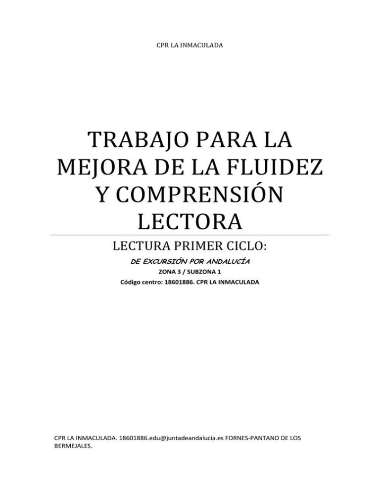 TRABAJO PARA LA MEJORA DE LA FLUIDEZ Y COMPRENSIÓN