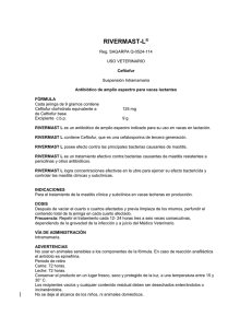 FICHA TÉCNICA CEFAVEX 50 mg/ml SUSPENSION INYECTABLE