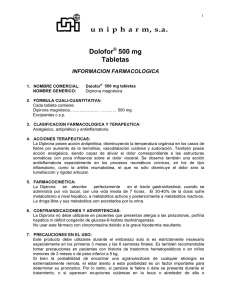 Dolofor® 500 mg: Información Farmacológica Completa