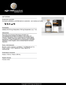 FICHA TÉCNICA CEFAVEX 50 mg/ml SUSPENSION INYECTABLE