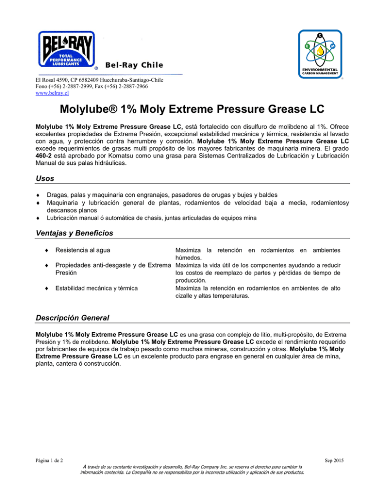 Molylube® 1% Moly Extreme Pressure Grease LC