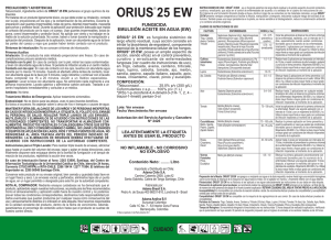 Fungicida Orius® 25 EW: Ficha Técnica y Uso