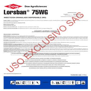 proyecto etiqueta lorsban® 75wg - SDS