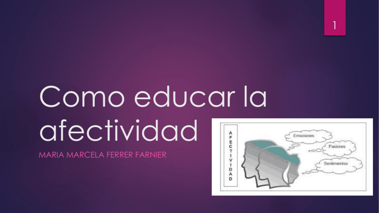 PPT Cómo educar la afectividad