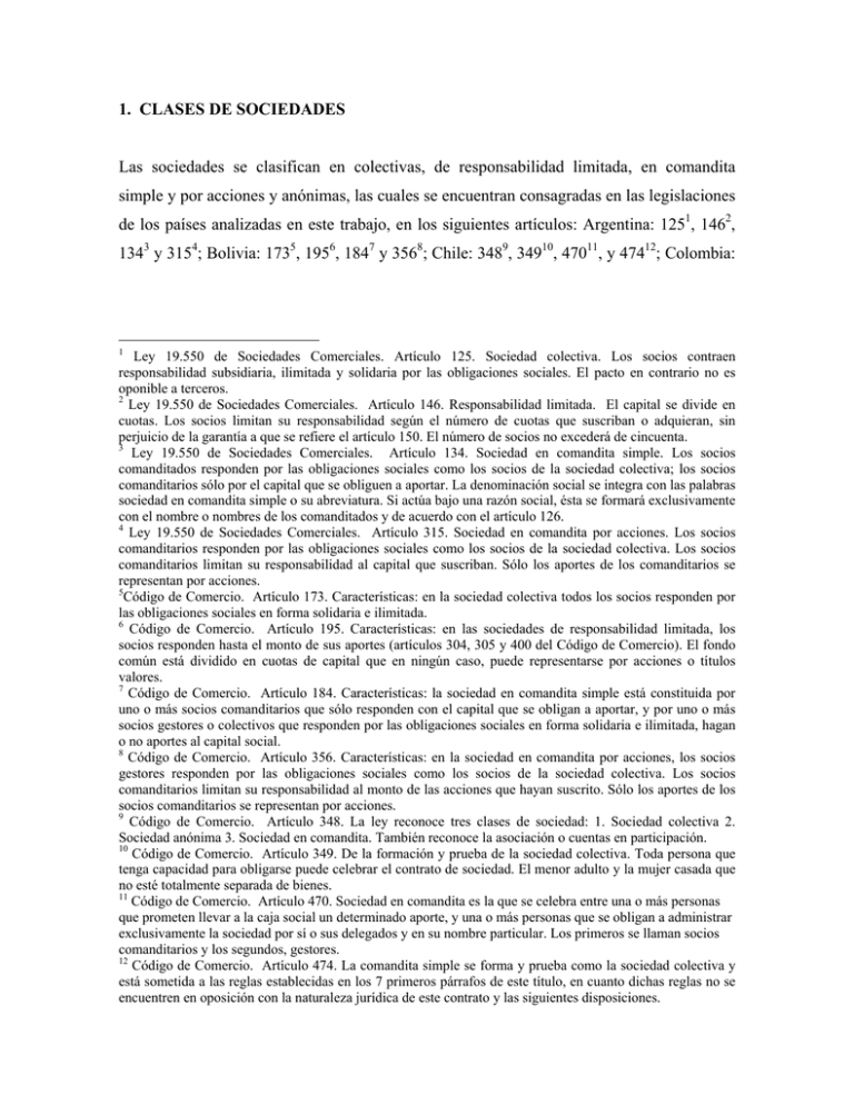 Régimen comparado de constitución de sociedades mercantiles