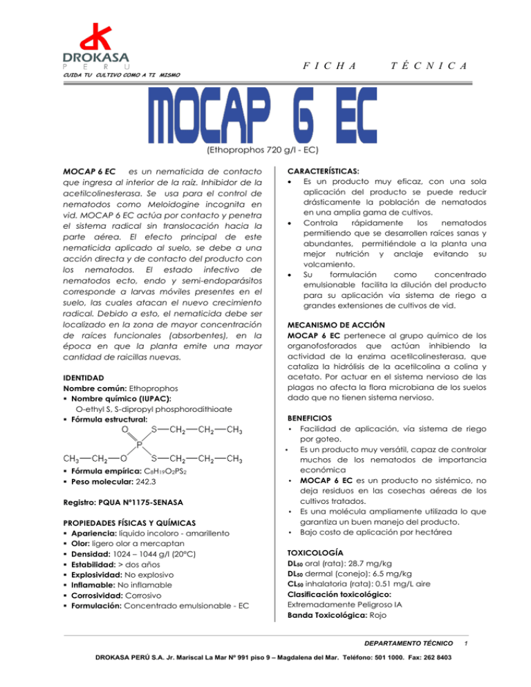 Ficha tecnica de MOCAP 6 EC