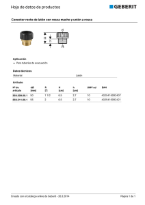 Catálogo de Conexiones de Latón Gates México