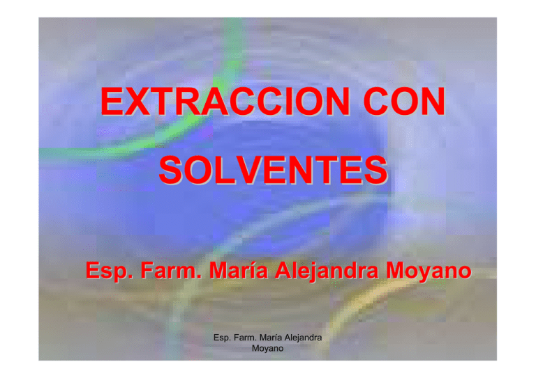 extraccion con solventes