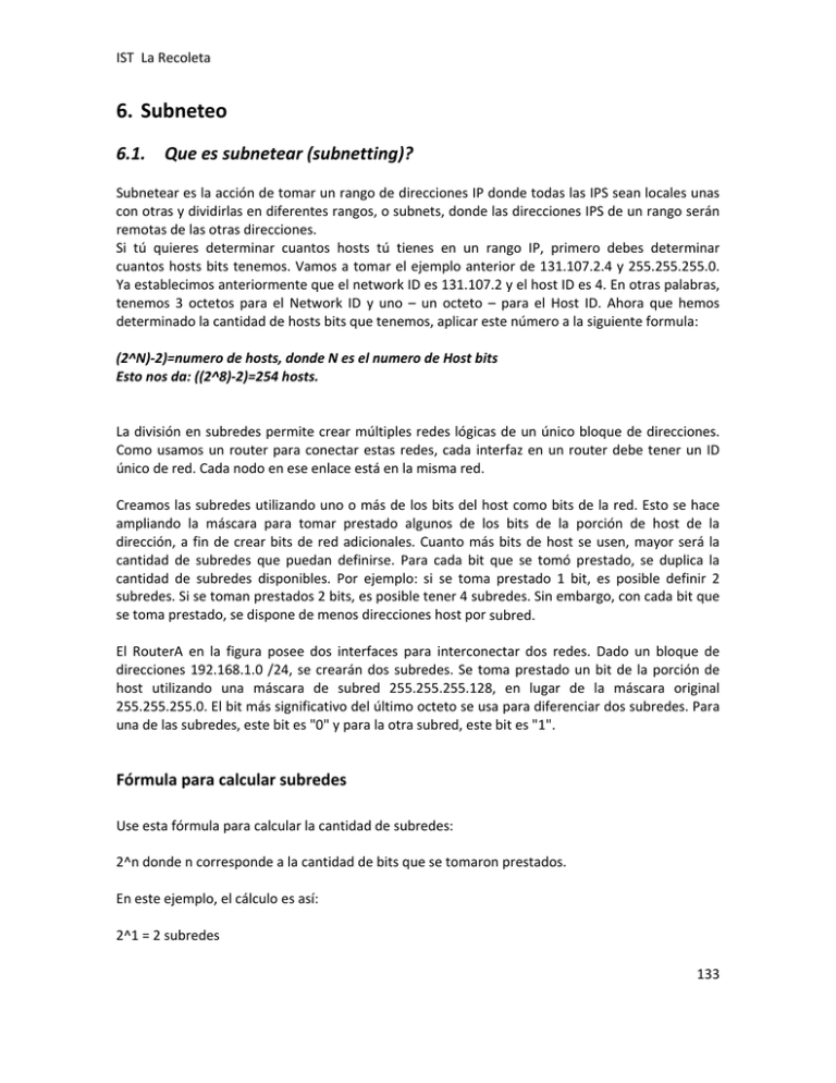 6. Subneteo
