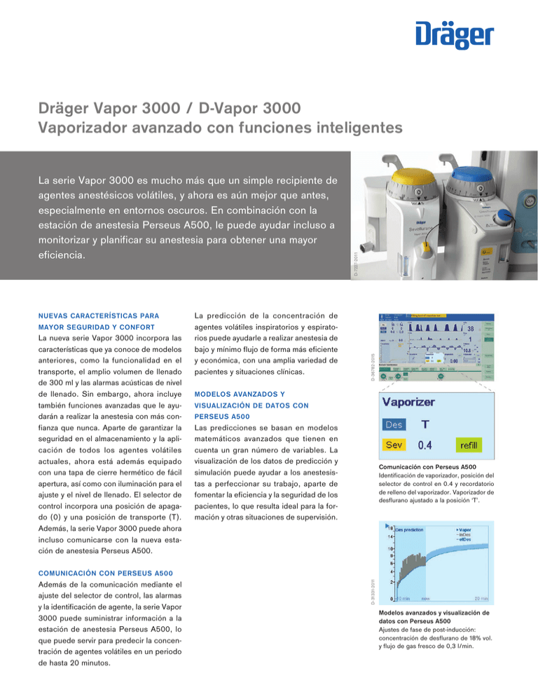 Dräger Vapor 3000 / D-Vapor 3000 Vaporizador avanzado con