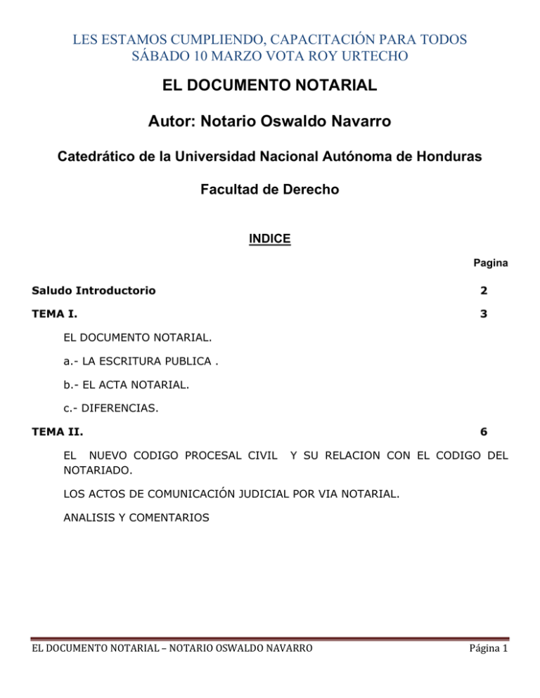 el documento notarial