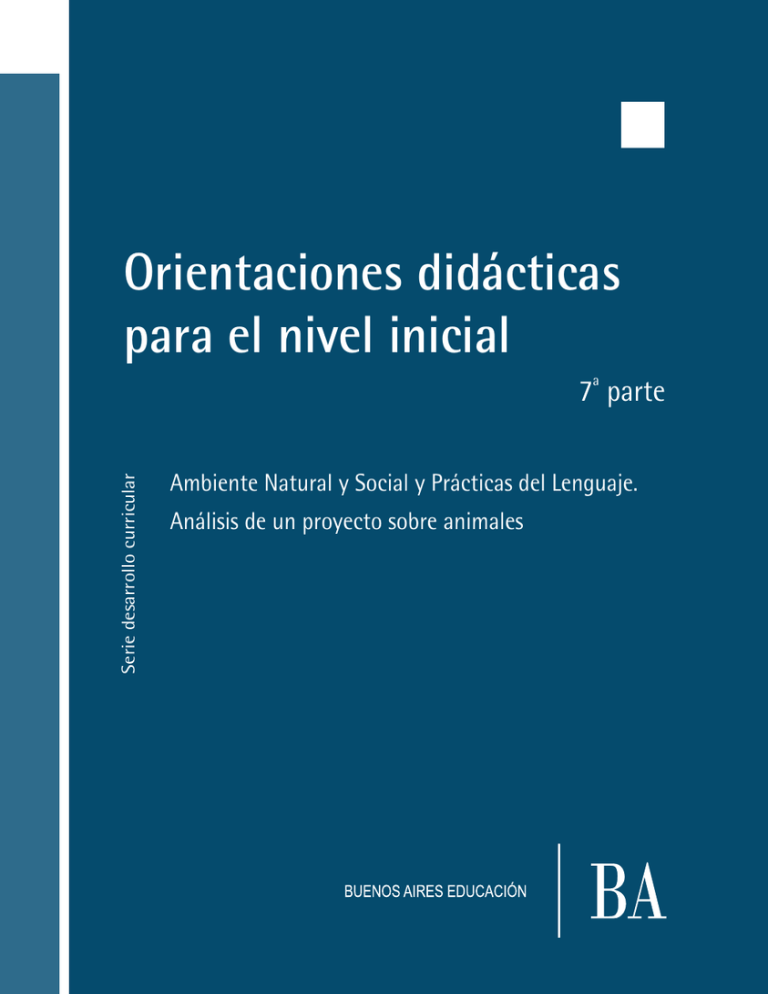 Orientaciones didácticas para el nivel inicial