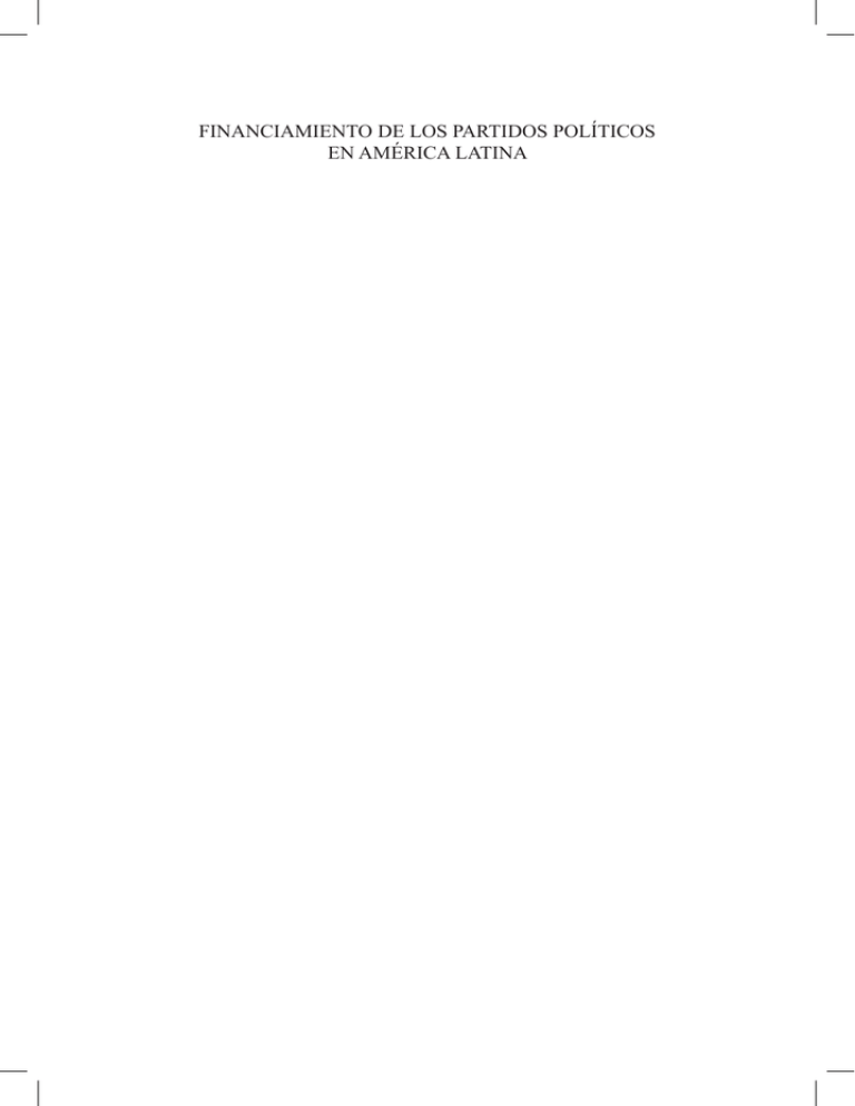 Financiamiento de los Partidos Políticos en América Latina