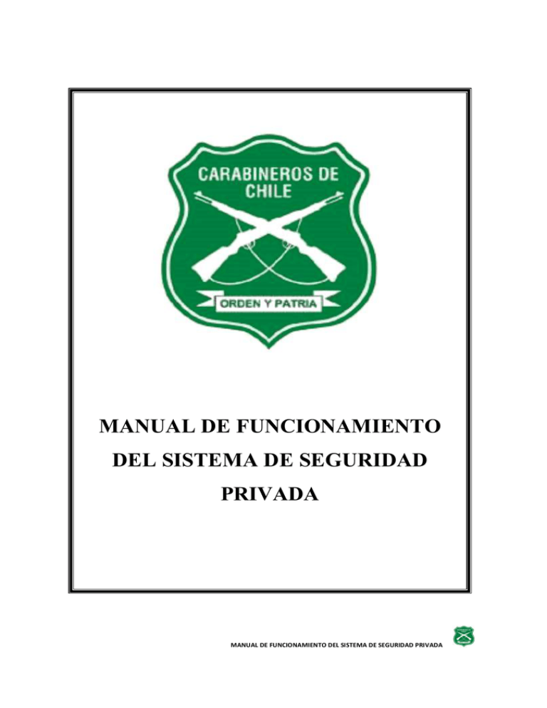 manual de funcionamiento del sistema de seguridad privada manual de funcionamiento del sistema de seguridad privada