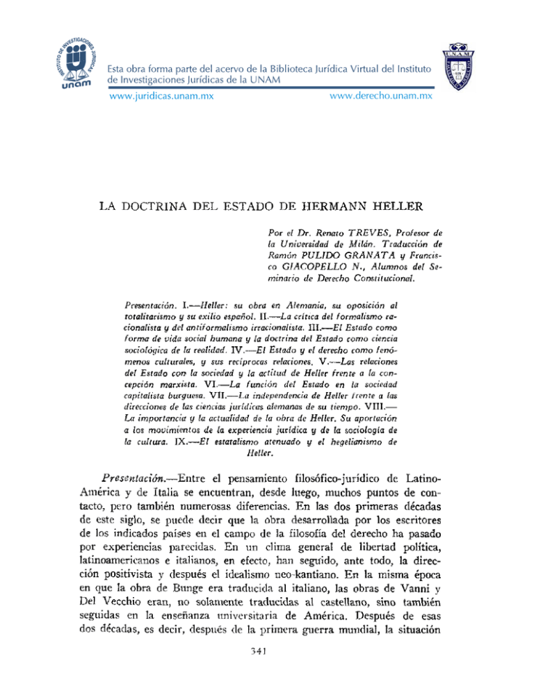 LA DOCTRINA DEL ESTADO DE HERMANN HELLER