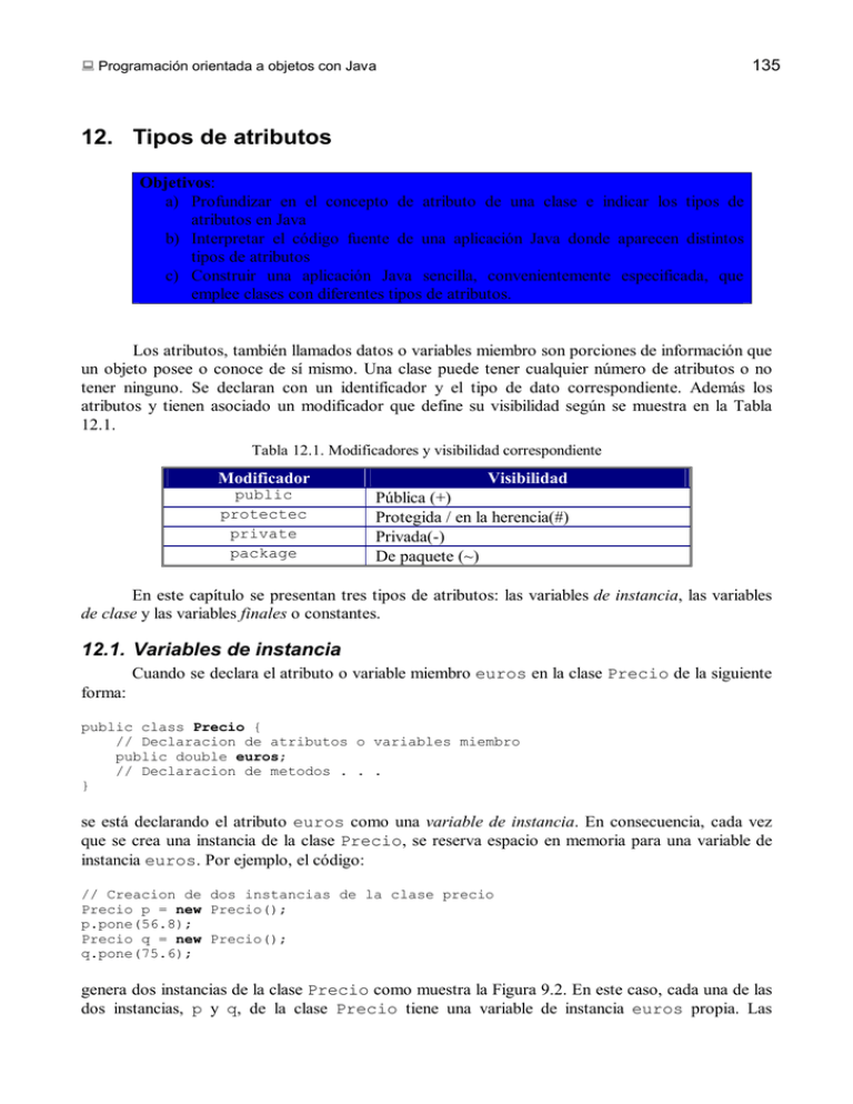12. Tipos de atributos