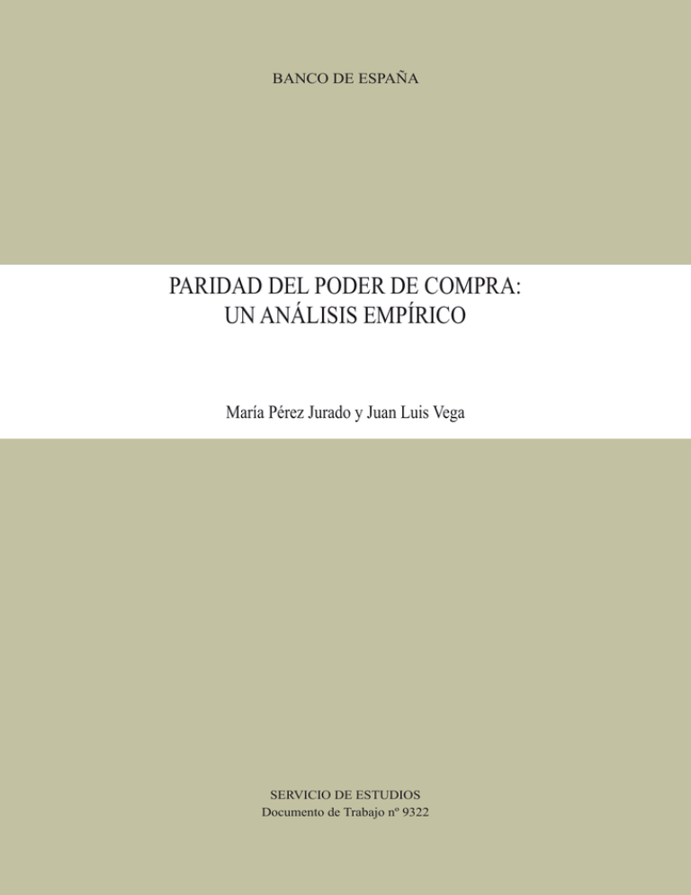 Paridad del poder de compra: Un análisis empírico