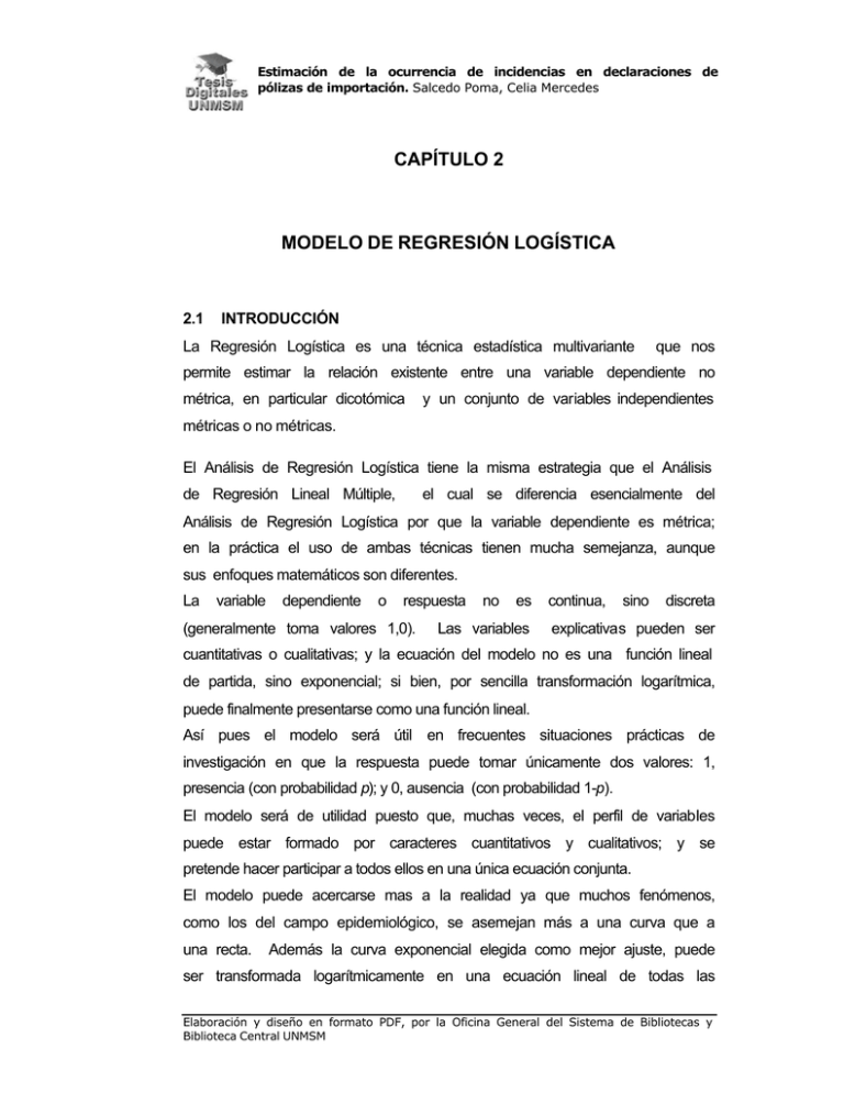 capítulo 2 modelo de regresión logística