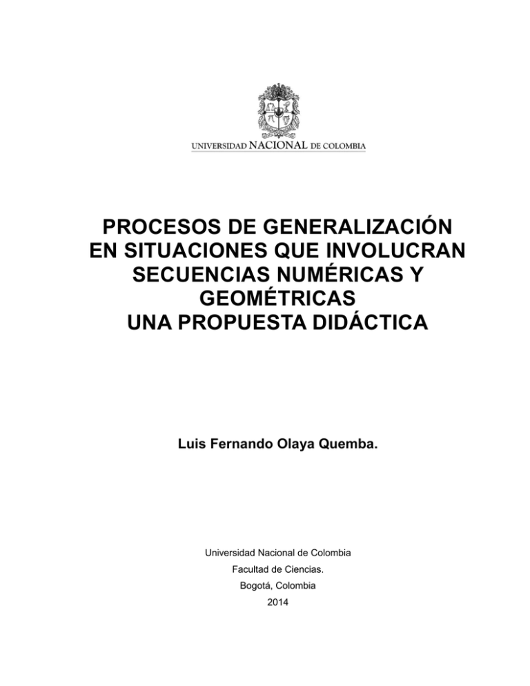 procesos de generalización en situaciones que involucran