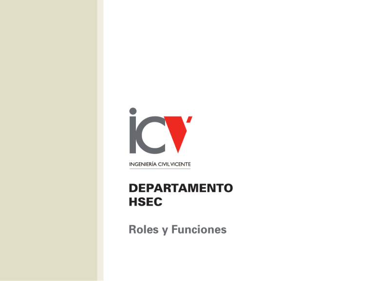 DEPARTAMENTO HSEC Roles y Funciones