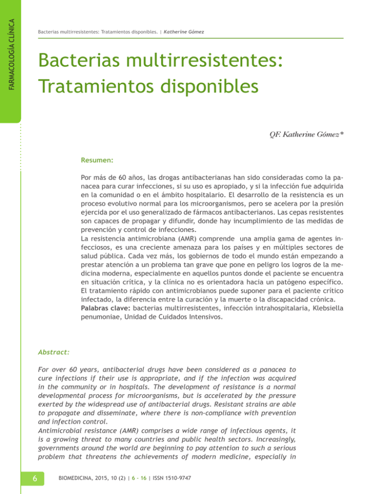 Bacterias multirresistentes: Tratamientos disponibles