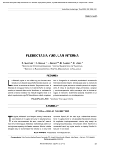 Venoma cervical. Flebectasia yugular interna