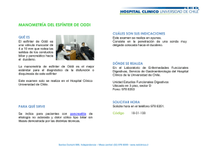 Manometría del esfínter de Oddi