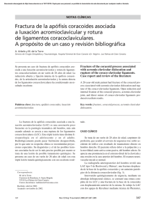 Fractura avulsión de la apófisis coracoides y