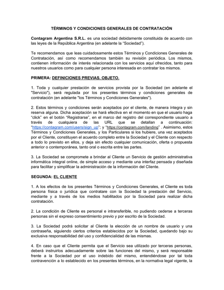 Términos y Condiciones