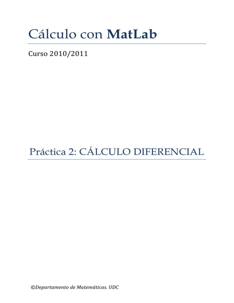 Cálculo con MatLab