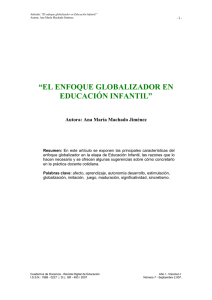 Enfoque Globalizador y Pensamiento Complejo en Educación