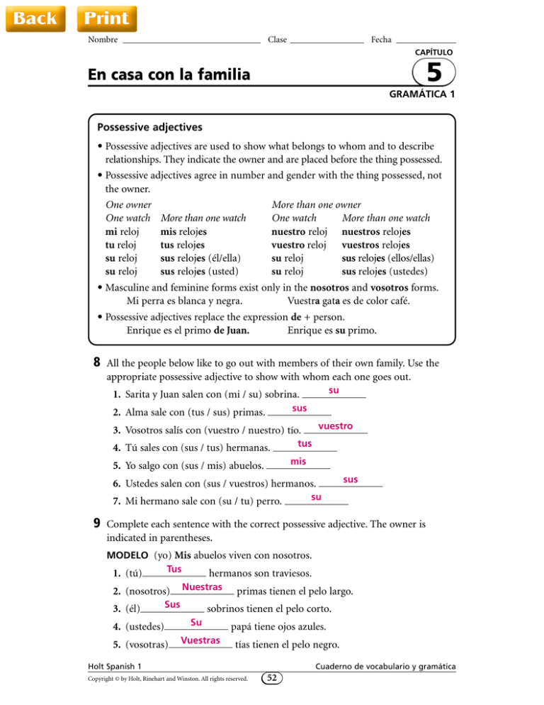 En casa con la familia