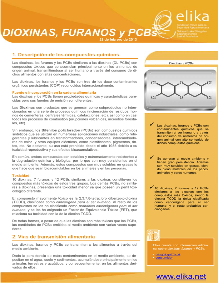 DIOXINAS, FURANOS y PCBs